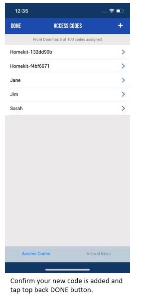 How do I create and manage access codes in the Schlage Home app?