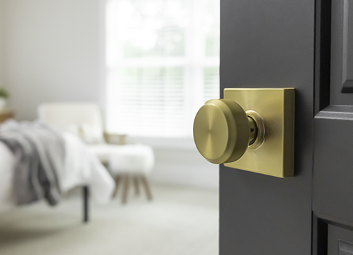 Transitional interior design | door hardware styles | Schlage